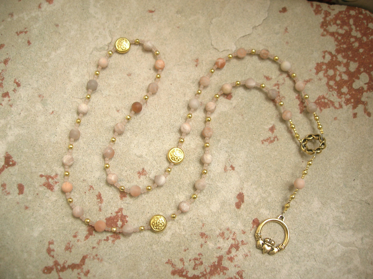 Aengus (Oengus, Angus Og) Prayer Bead Necklace in Sunstone: Irish Celt ...